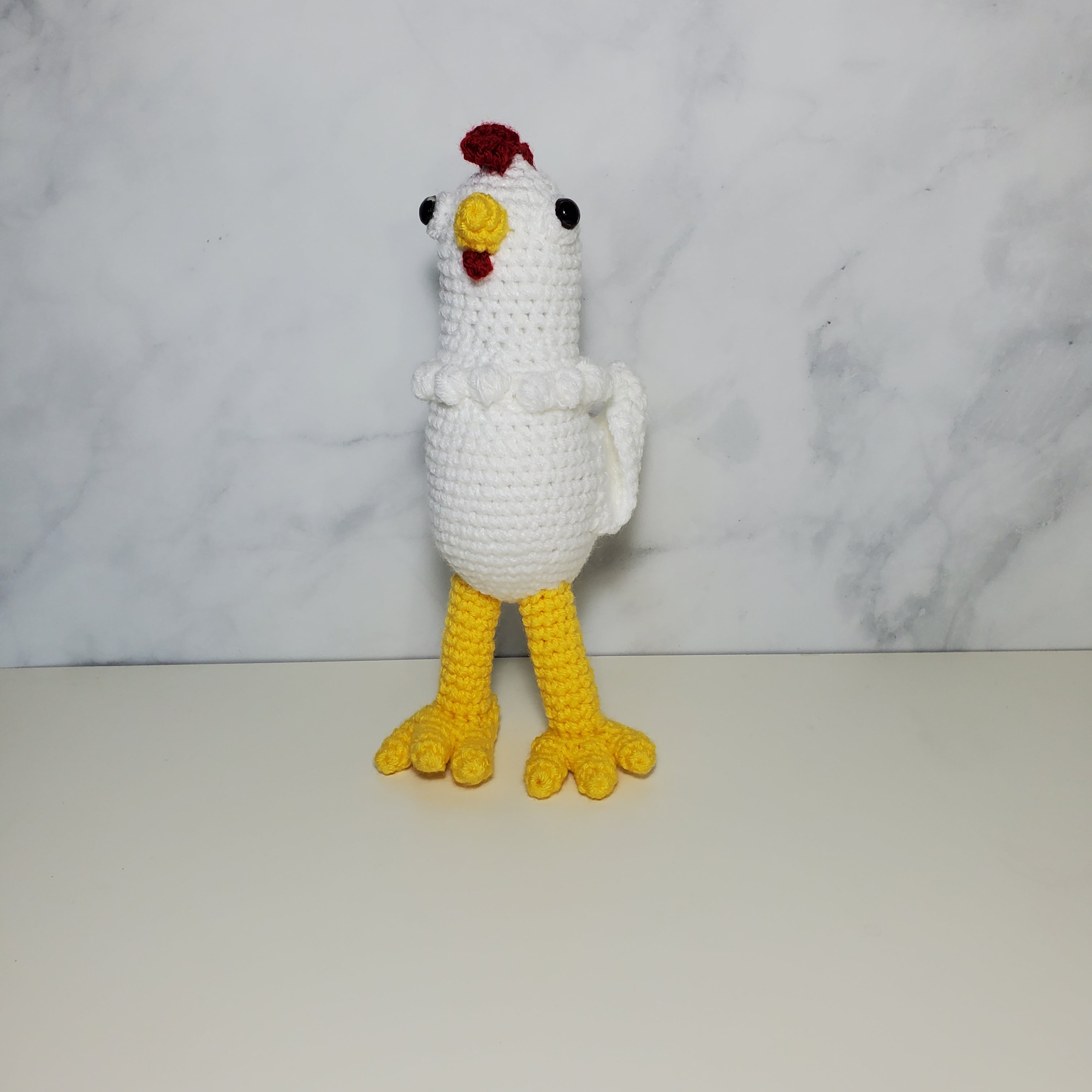 White Chicken Plush Toy – Bee Handmade